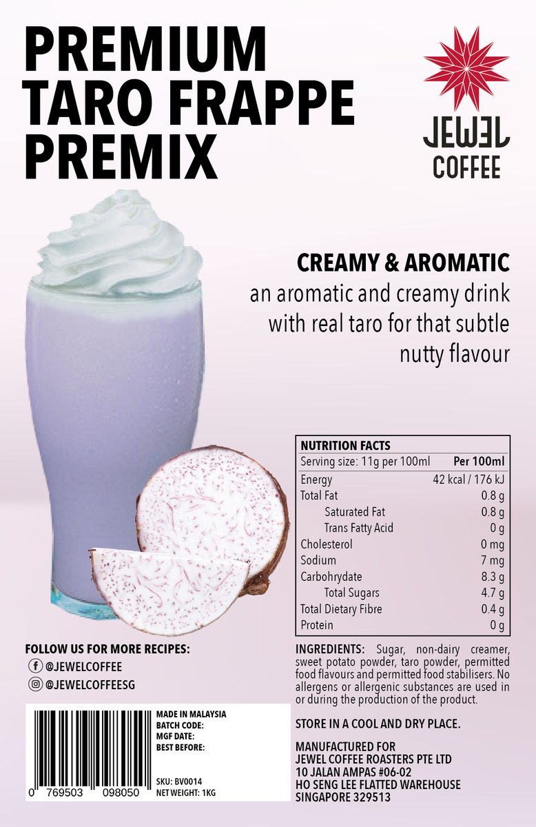 Taro Frappe Premix – Jewel Coffee